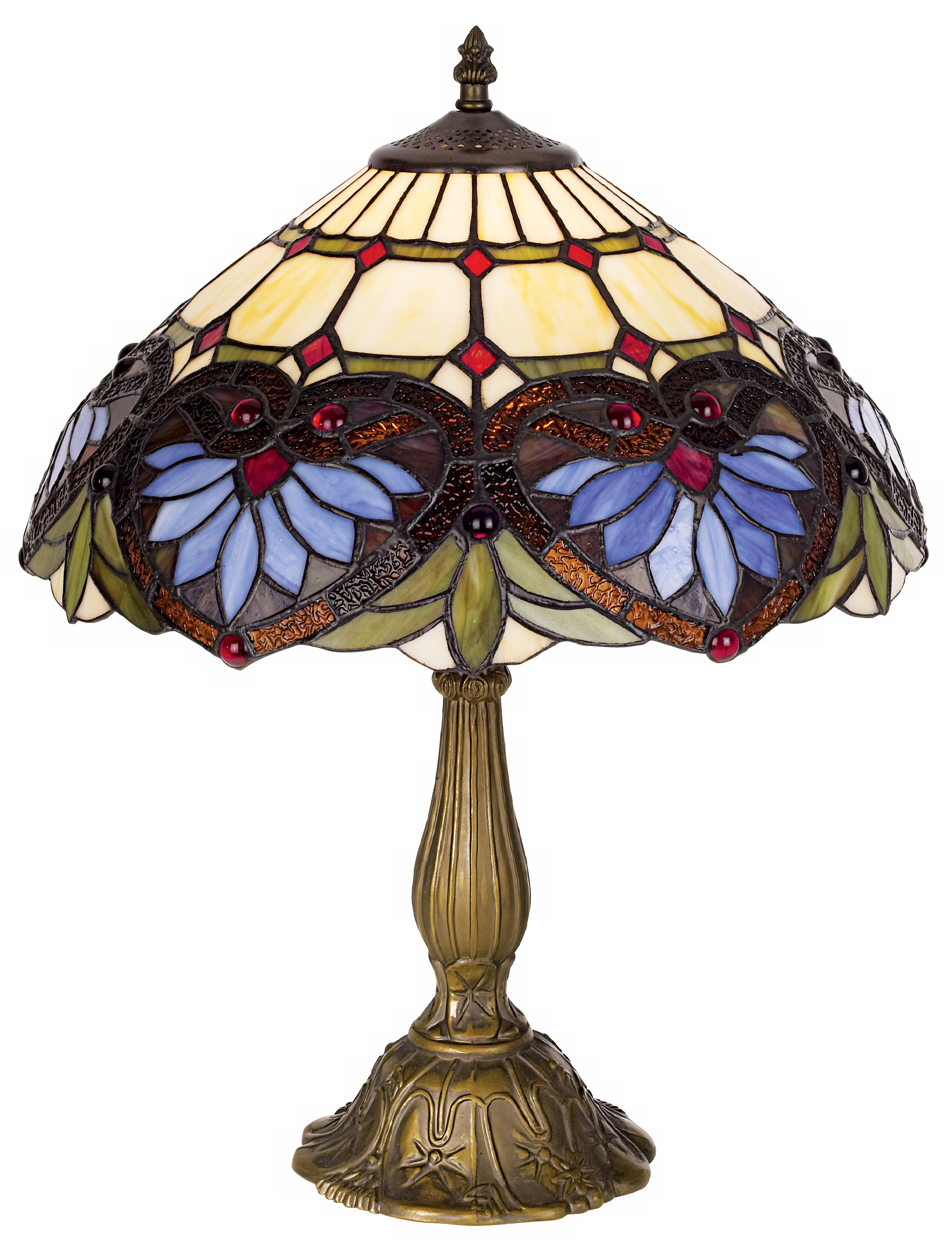 Tiffany-Style Heart Pattern 22" High Table Lamp - #88458 | Lamps Plus