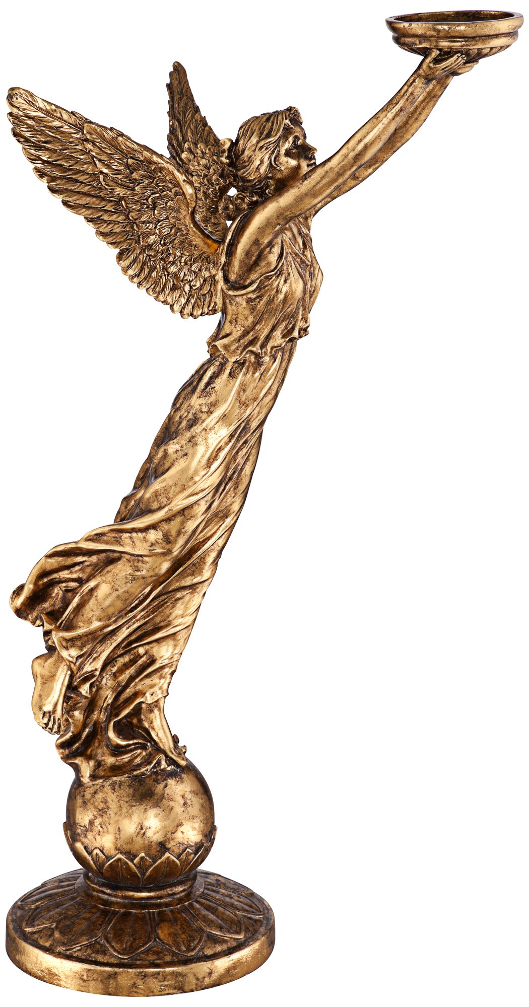 Golden Angel 38 1/2" High Statue Candle Holder - #8K884 | Lamps Plus