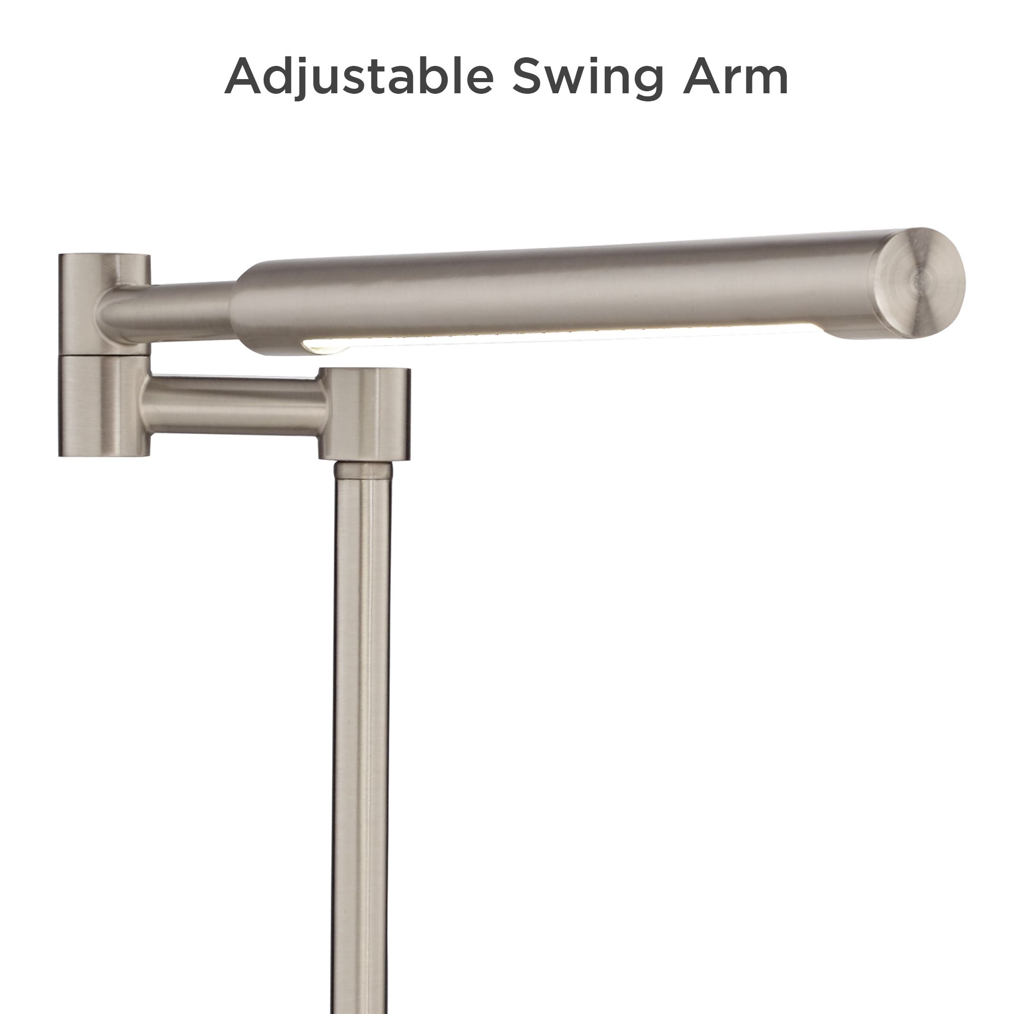 Slimline Swing Arm LED Desk Lamp with Outlet and USB Port - #8R829 ...