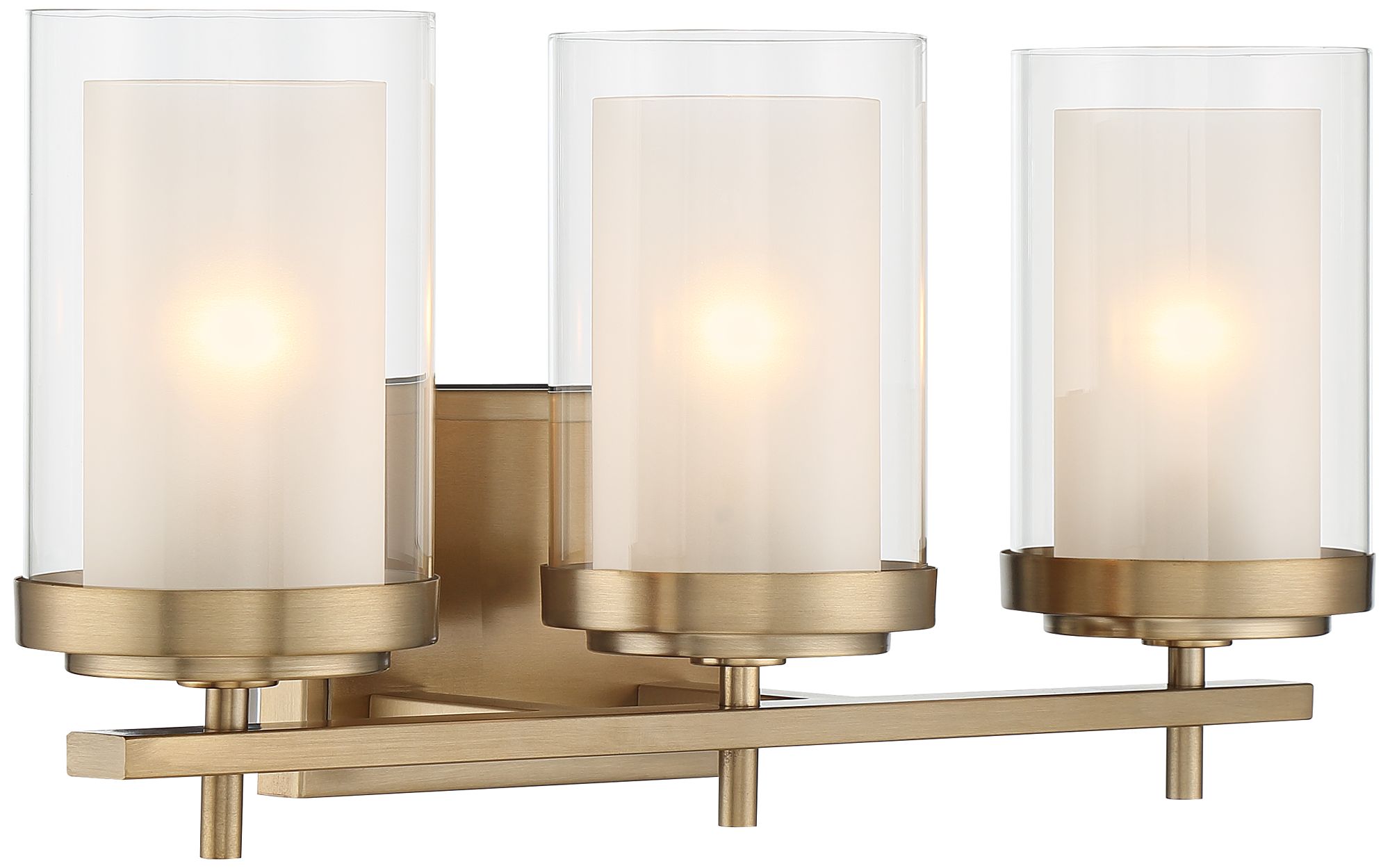 Stiffel Sannah 21 3/4" Wide 3-Light Warm Brass Bath Vanity Light ...
