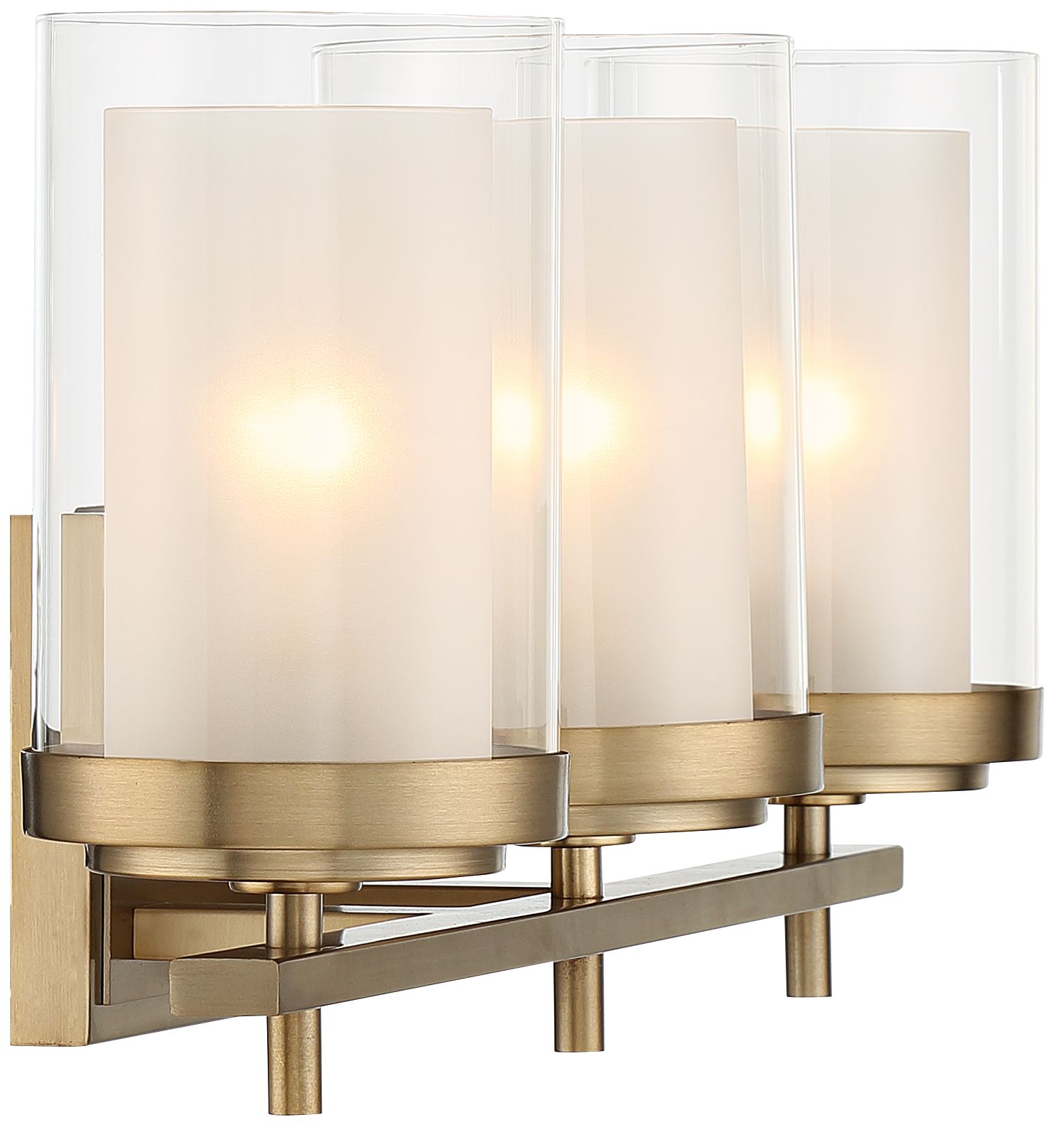 Stiffel Sannah 21 3/4" Wide 3-Light Warm Brass Bath Vanity Light ...