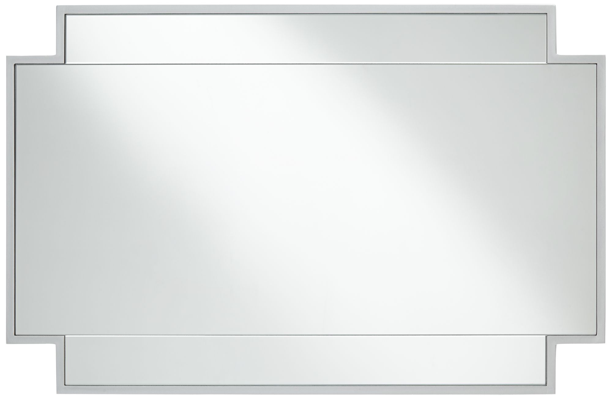 Corson Silver Metal 26" x 40" Cut Edge Wall Mirror - #94E38 | Lamps Plus