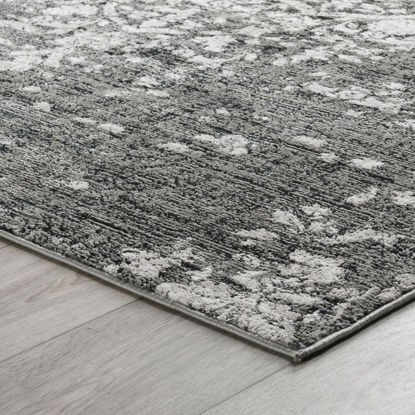 Evey Black and Gray Woven Rectangular Area Rug - #96D17 | Lamps Plus
