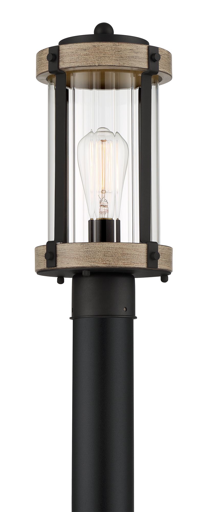 Stan 14 1/2" High Black and Gray Wood Outdoor Post Light - #99W30 ...