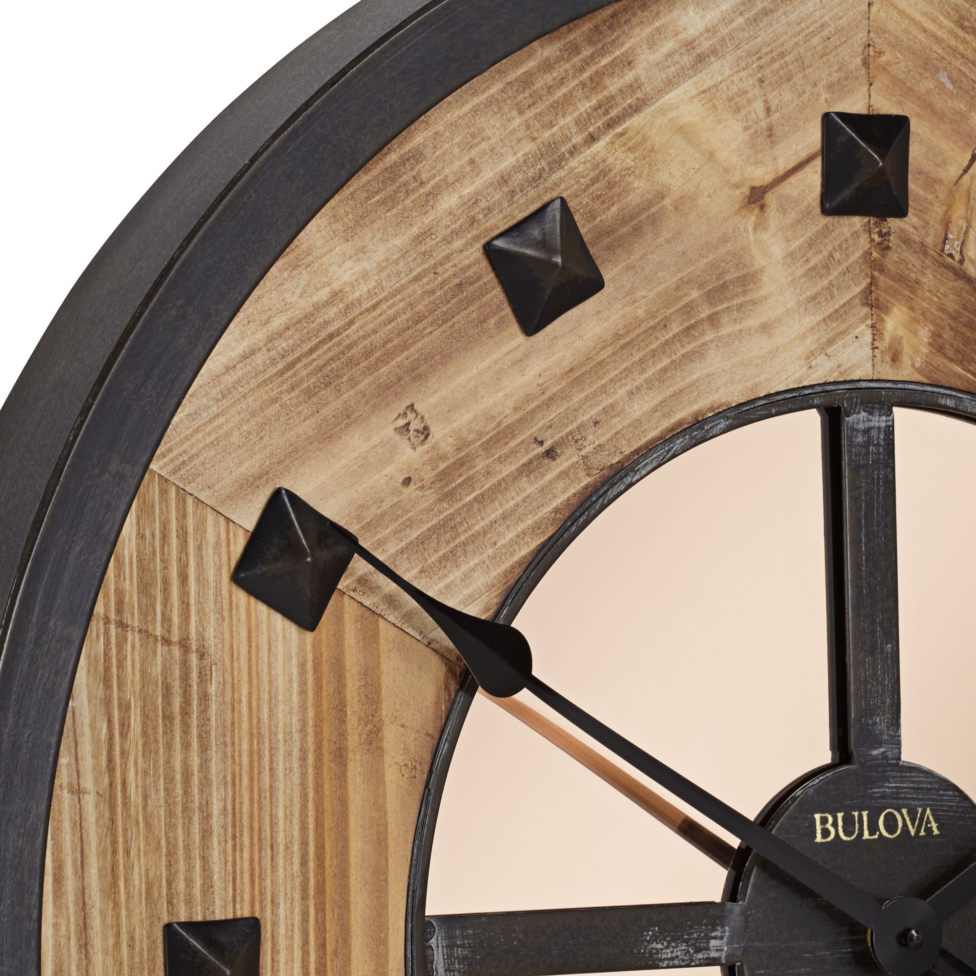 Bulova Murray Hill Aged Iron 24" Round Wall Clock - #9D488 | Lamps Plus